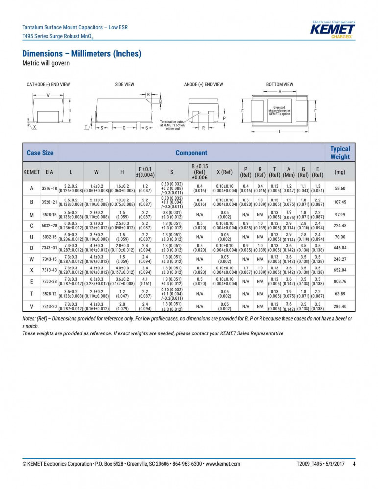 KEMET T495 datasheet page 4