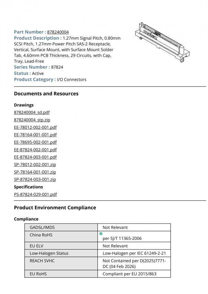 878240004 technical document, page 1