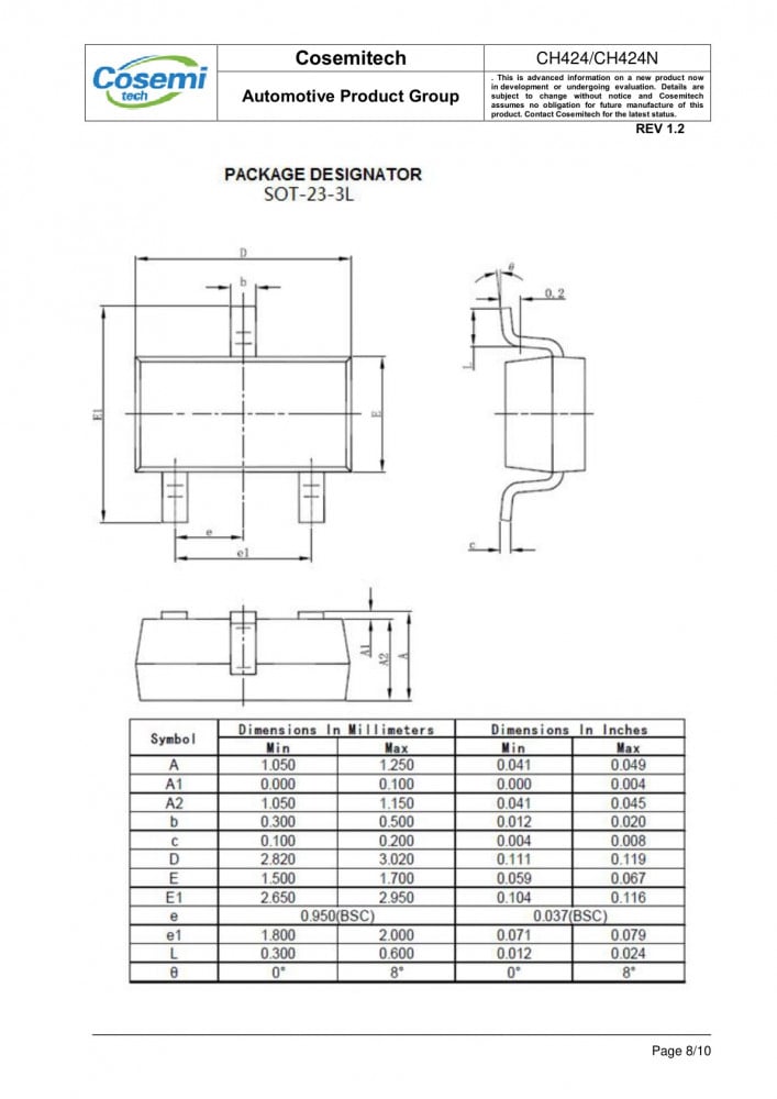 CH424TB datasheet page 8