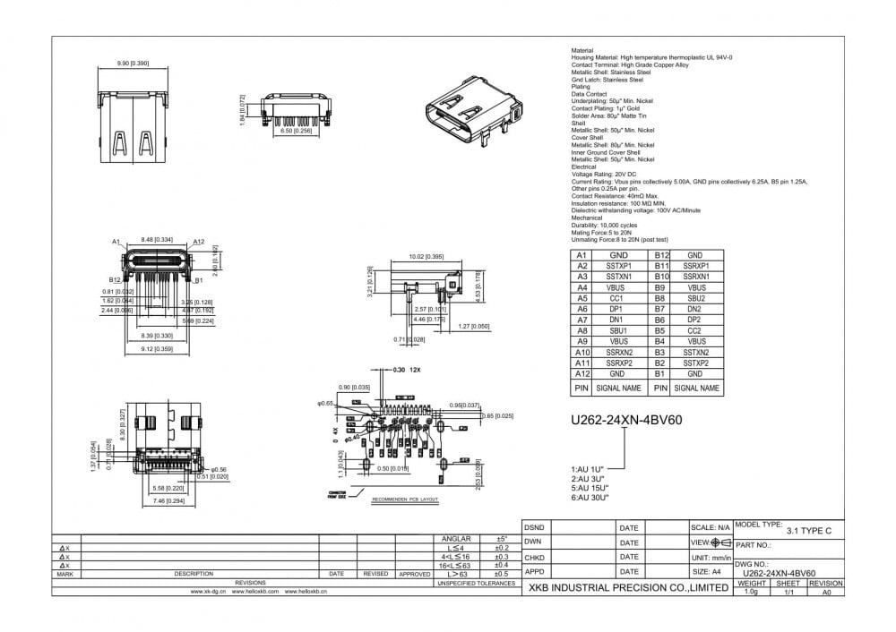 U262-241N-4BV60 technical drawing page 1