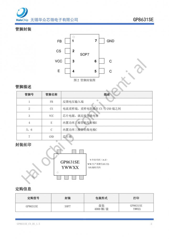 GP8631SE datasheet page 2