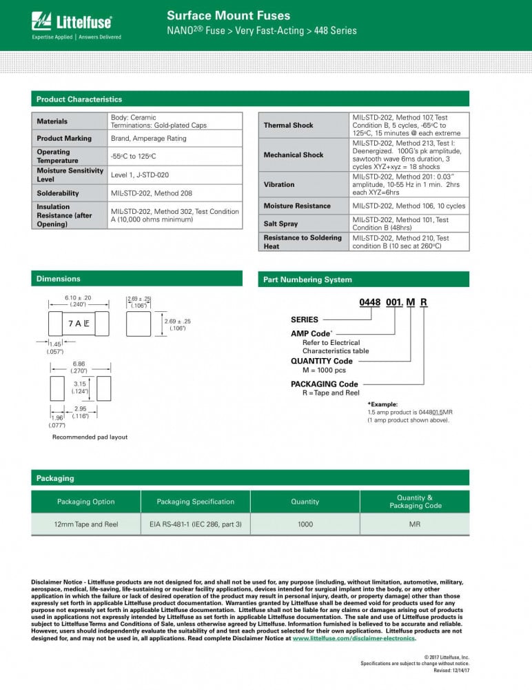 Littelfuse 044801 series datasheet page 4