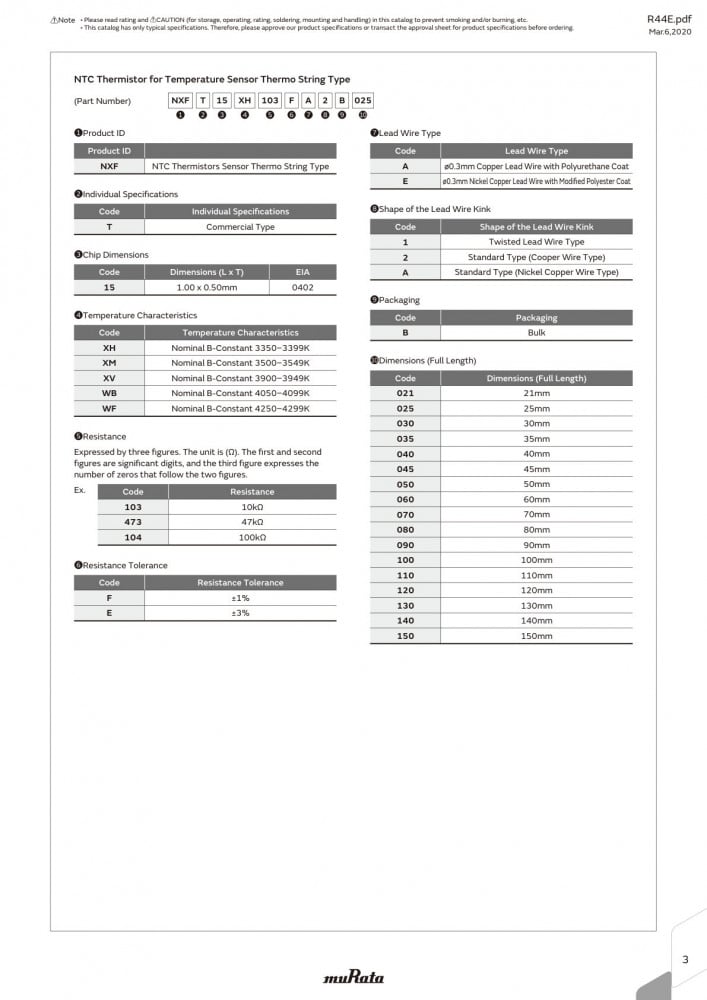 Murata NTC thermistor catalog page 5