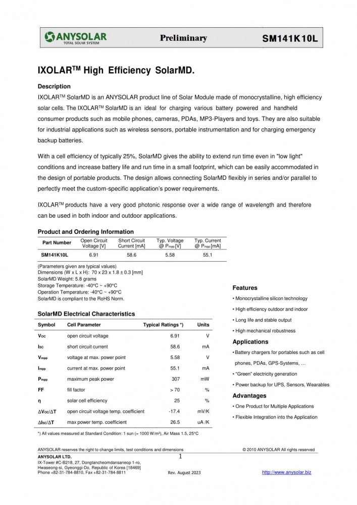 SM141K10L technical document page 1