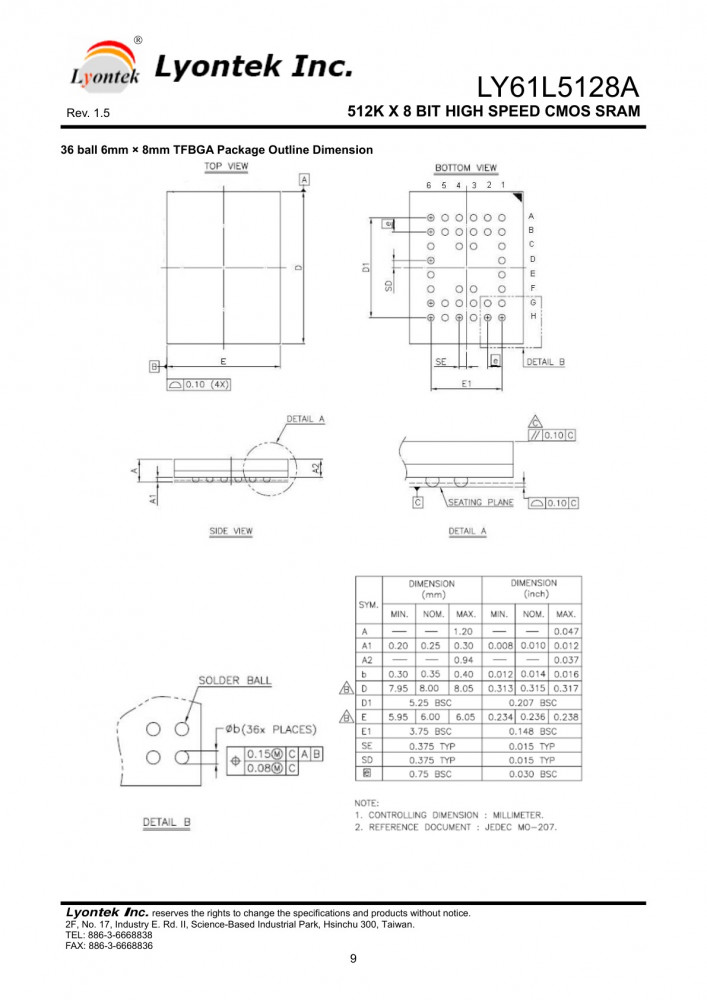 LY61L5128A datasheet page 10