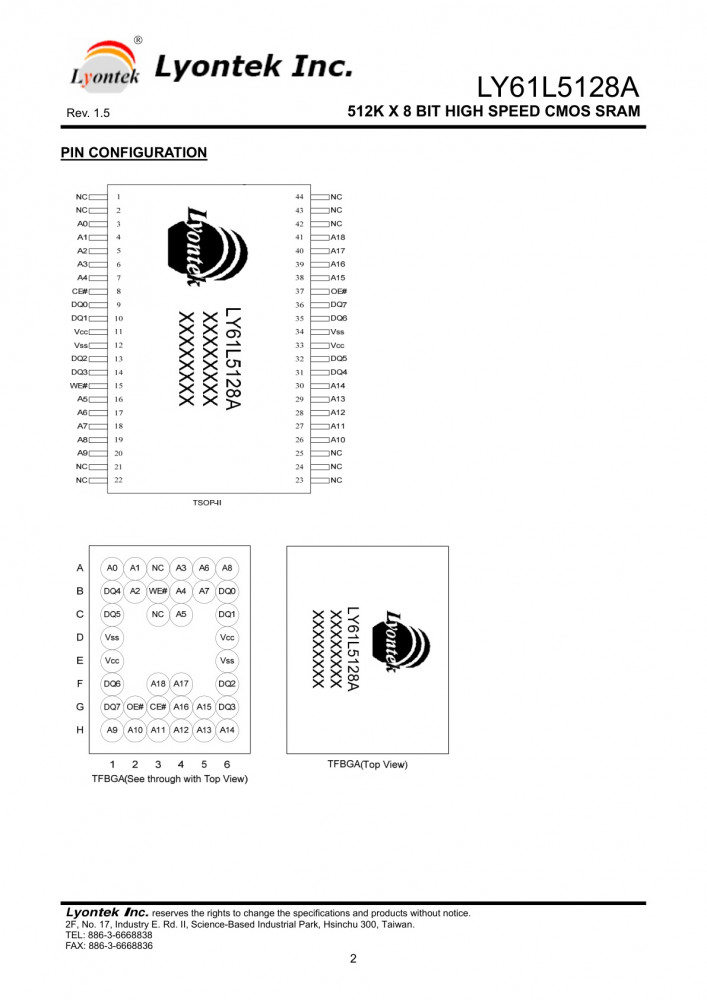 LY61L5128A datasheet page 3