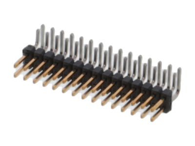 2.54mm Pitch C-Grid Breakaway Header, Low Profile, Dual Row, Right-Angle, High Temperature, 6 Circuits, Tin (Sn) Plating, with 8.13mm Mating Pin Length