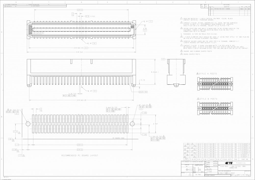 TE Connectivity 5120527-1 controlled drawing preview