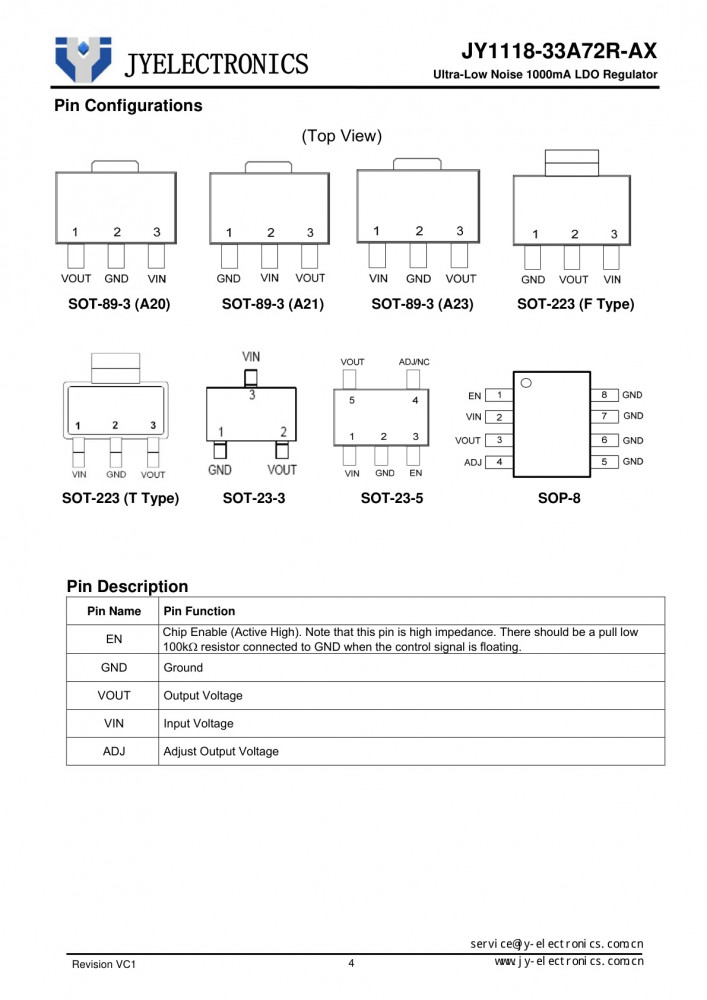JY1118 datasheet page 4