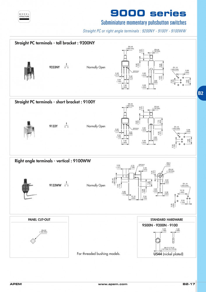 APEM 9533CD datasheet page 6