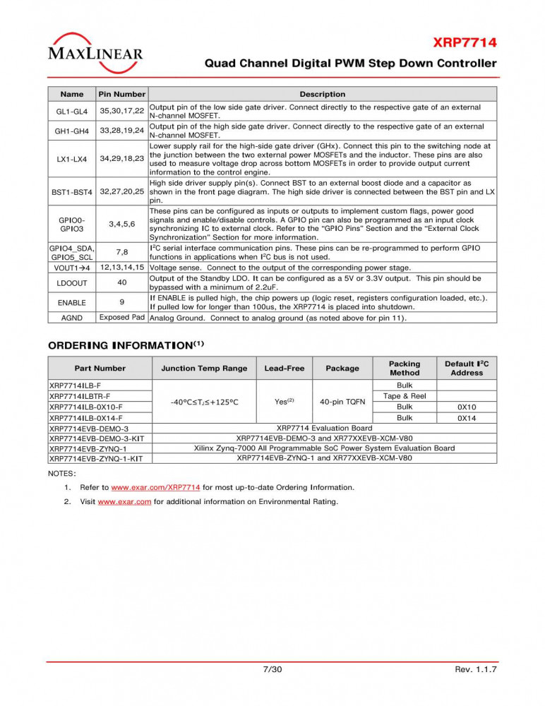 XRP7714ILB-F datasheet page 7