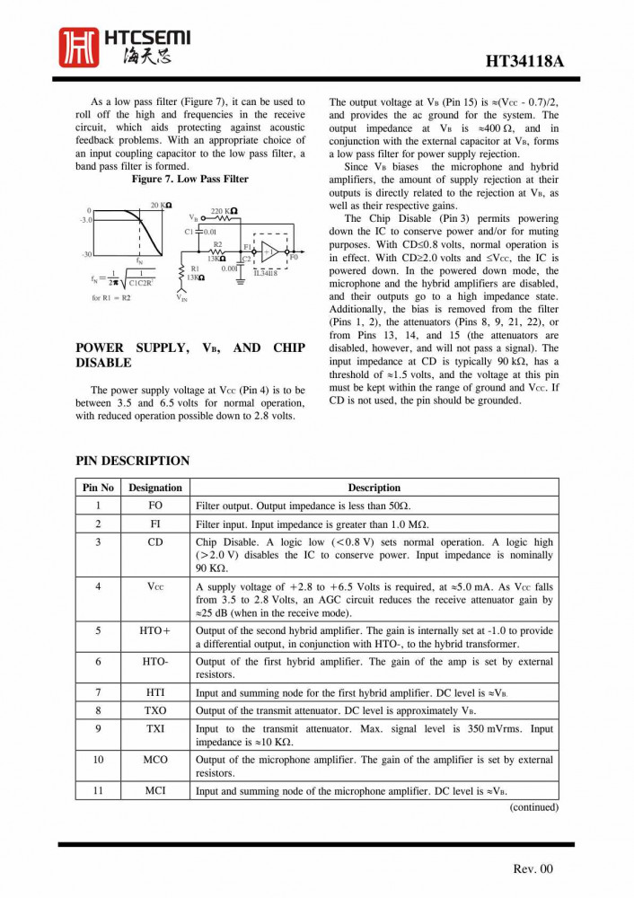 HT34118ANZ datasheet page 7