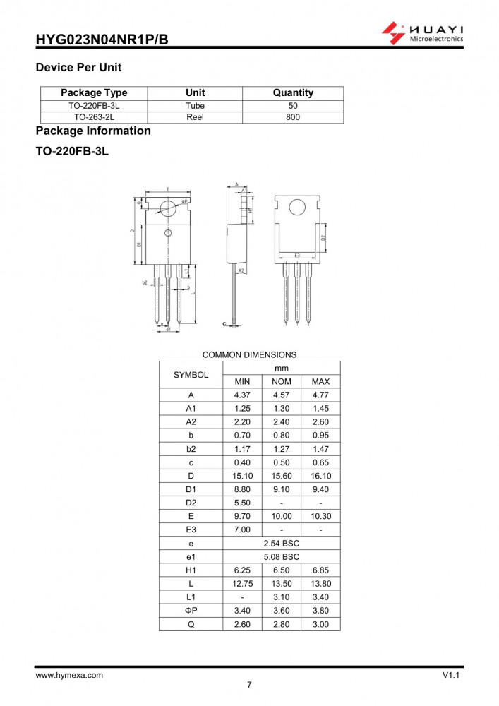 HYG023N04NR1P datasheet page 7