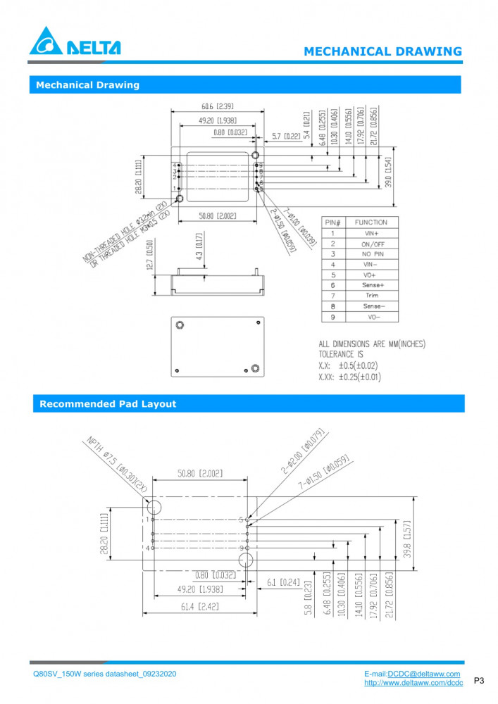 DELTA Q80SV12013PRFS datasheet page 3