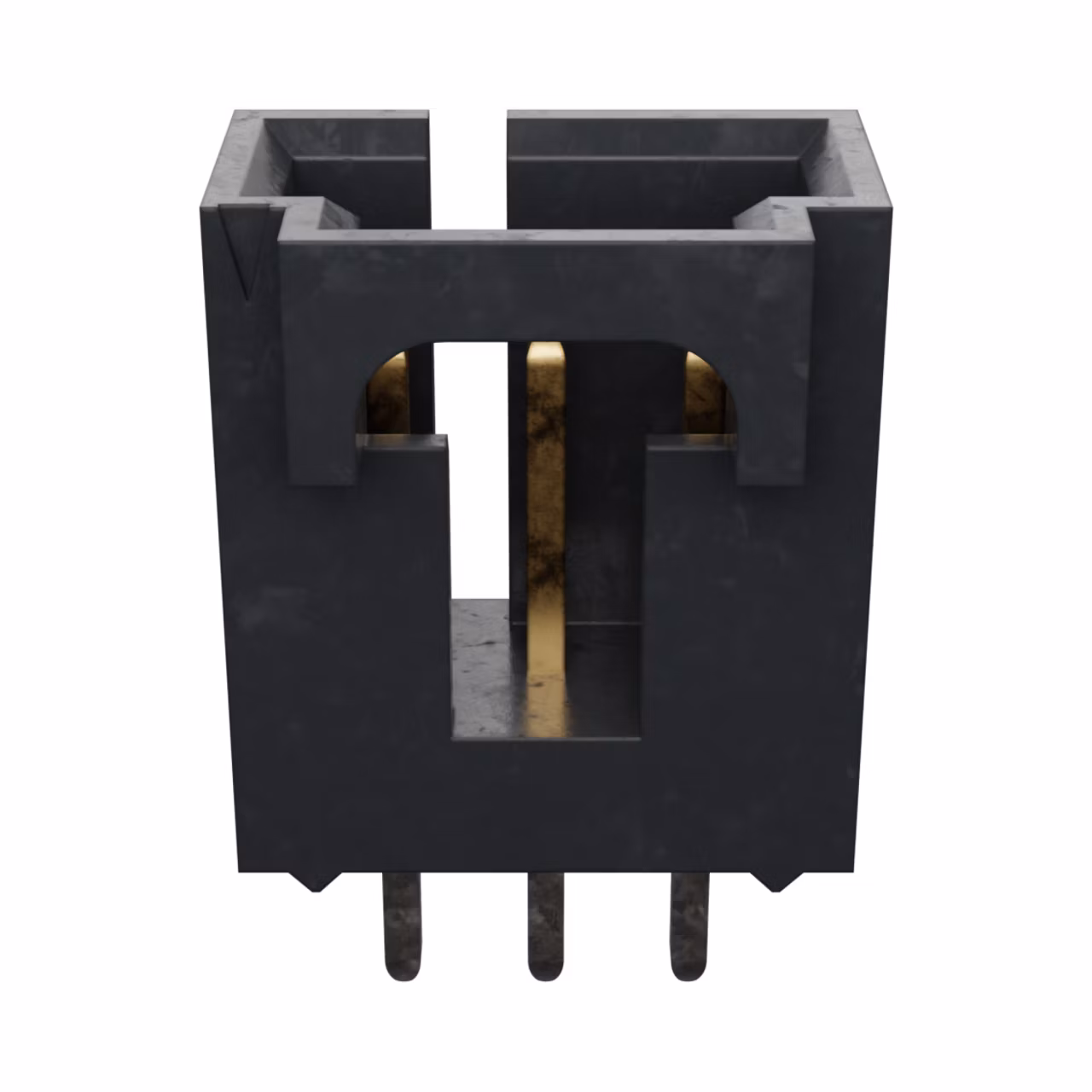 2.54mm Pitch SL Header, Single Row, Vertical, 3.05mm Pocket, Shrouded, 3.81mm Tail Length, 3 Circuits, 0.76µm Gold (Au) Selective Plating, Matte Tin (Sn) Tail Plating for sale