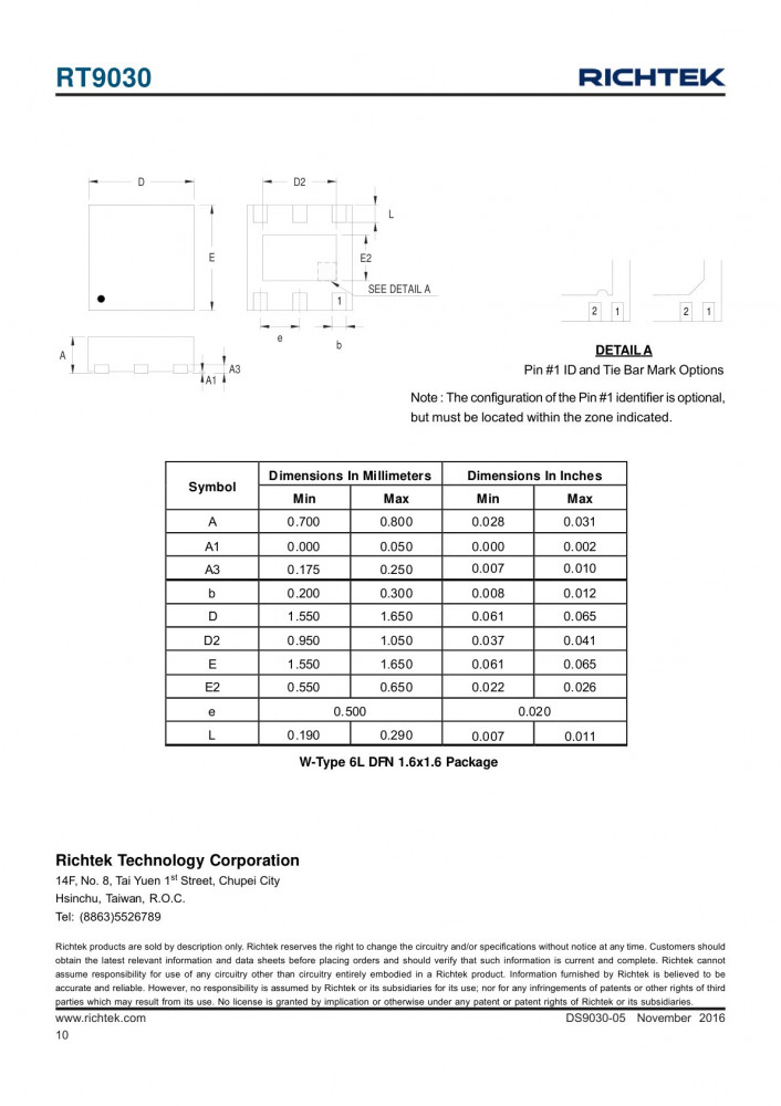 RT9030 datasheet page 10