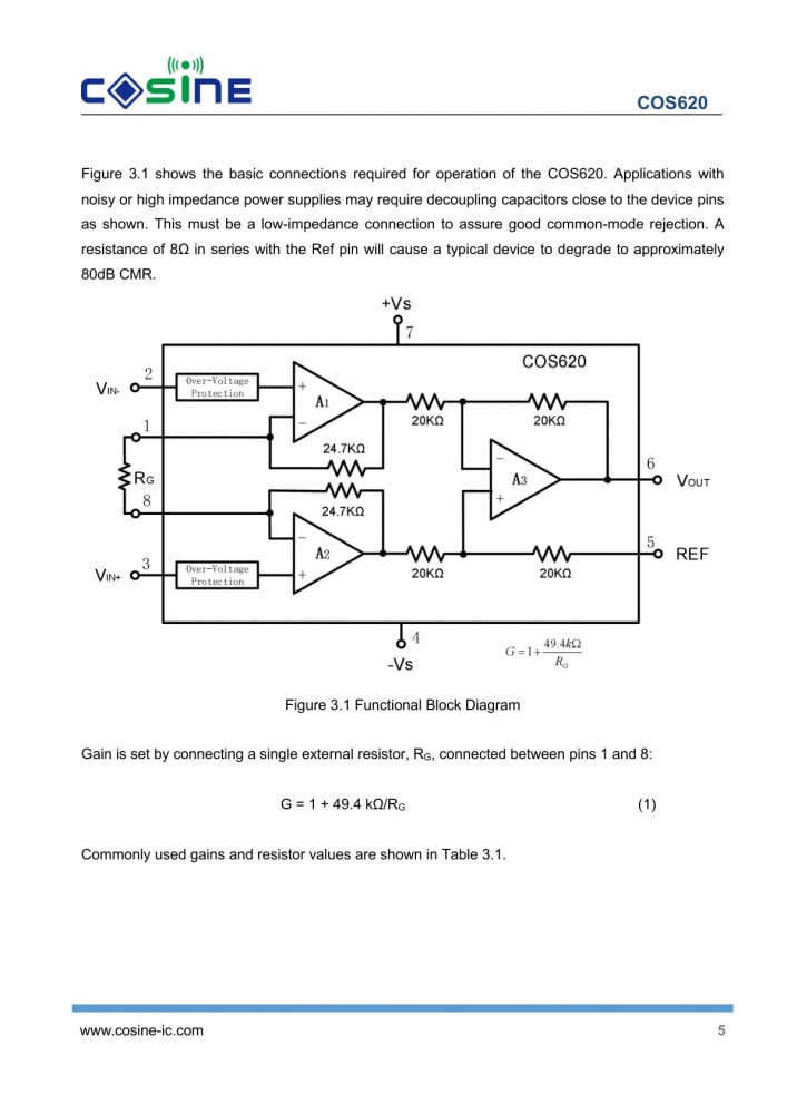 COS620ARZ datasheet page 5