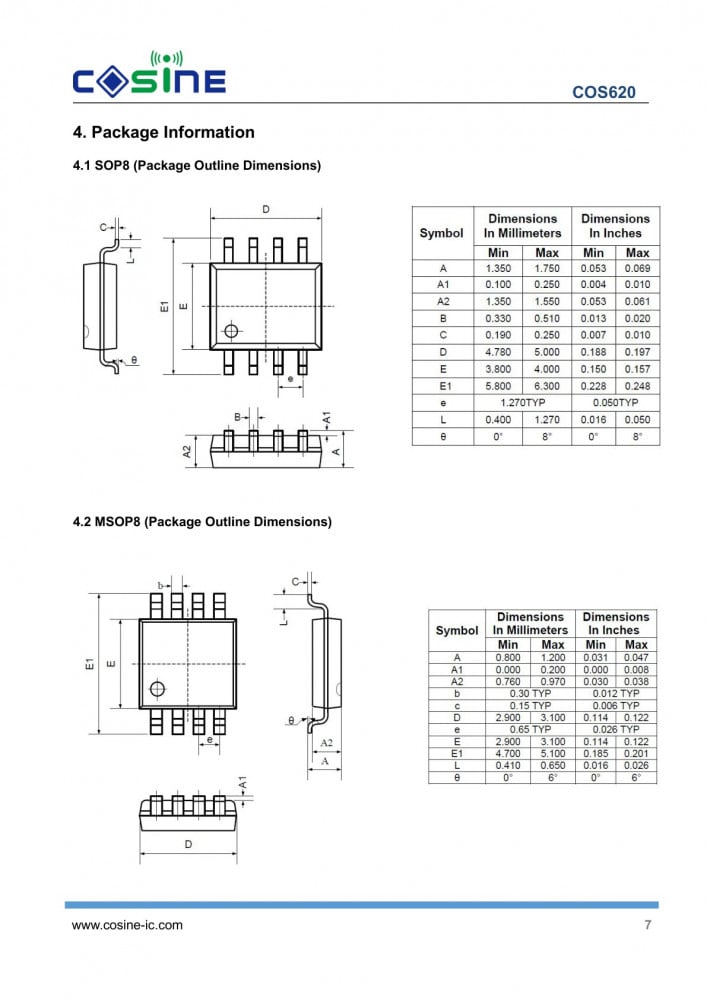 COS620ARZ datasheet page 7