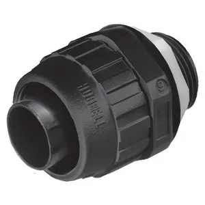 Kellems Wire Management, Liquidtight System, PolyTuff® Straight Male Liquid Tight Connector, 3/8