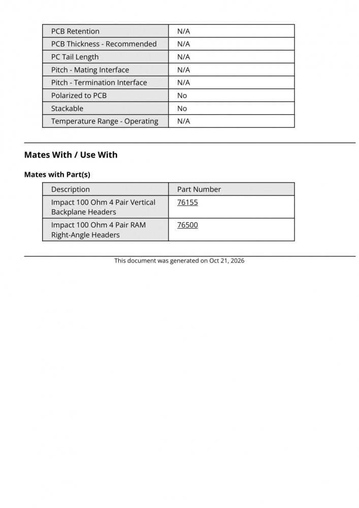 Technical document image 3 for Molex 762790408