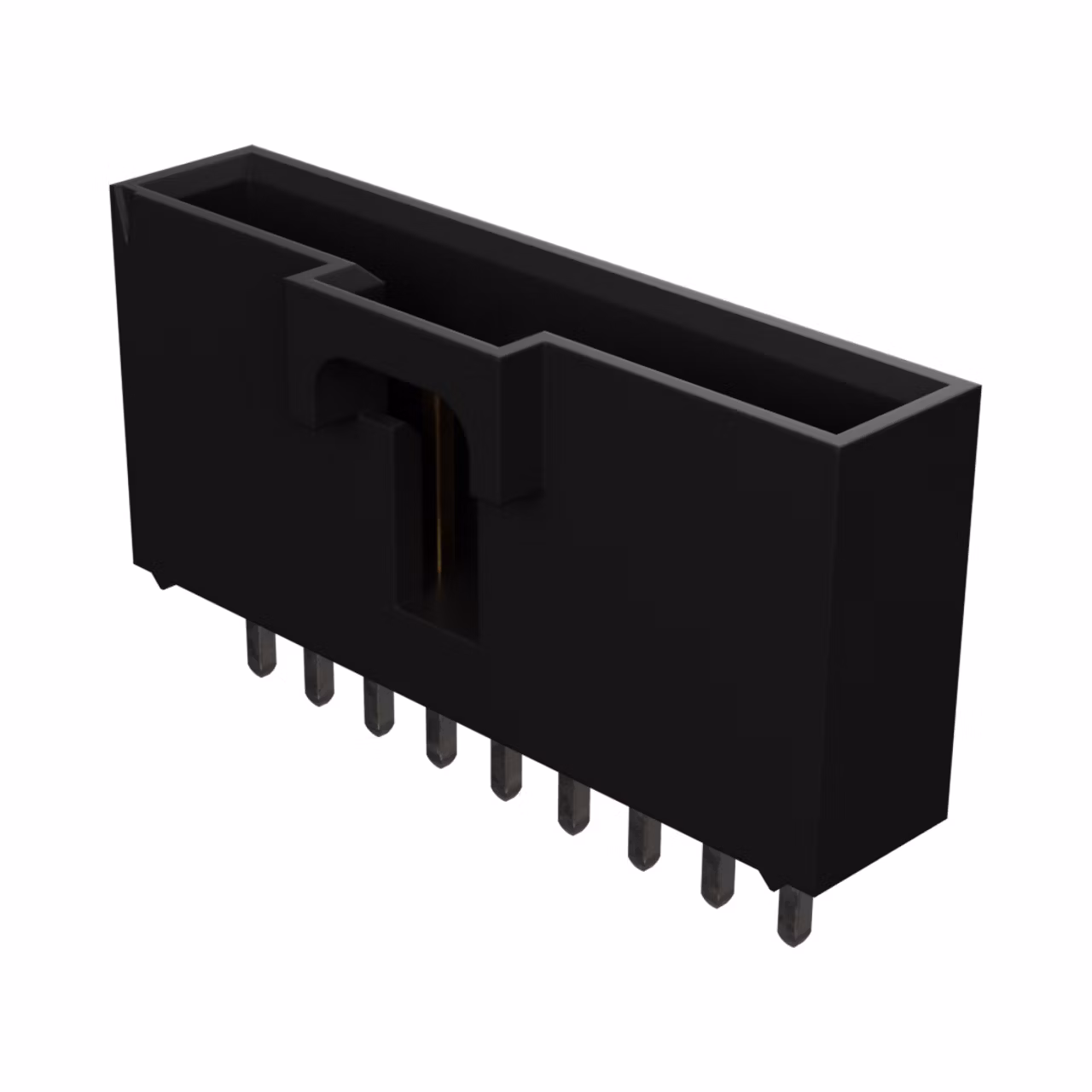 2.54mm Pitch SL Header, Single Row, Vertical, 3.05mm Pocket, Shrouded, 4.06mm Tail Length, 9 Circuits, 0.76µm Gold (Au) Selective Plating, Tin (Sn) Tail Plating for sale