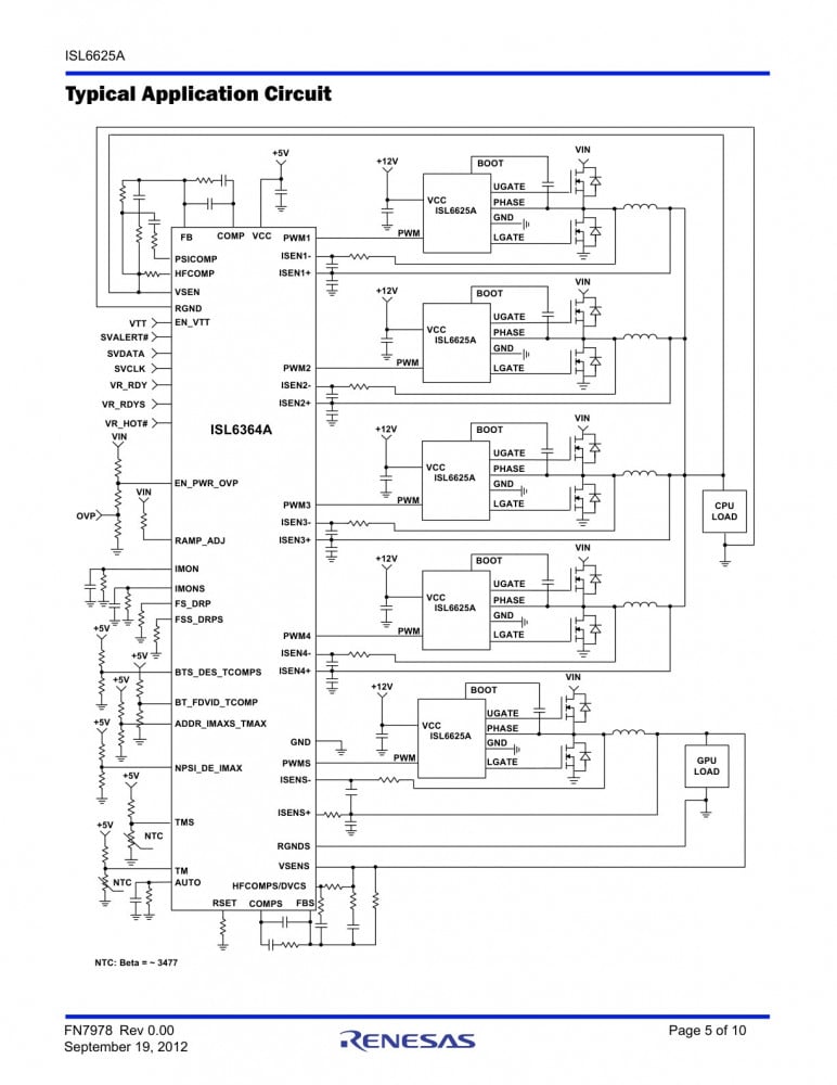 ISL6625A datasheet page 5