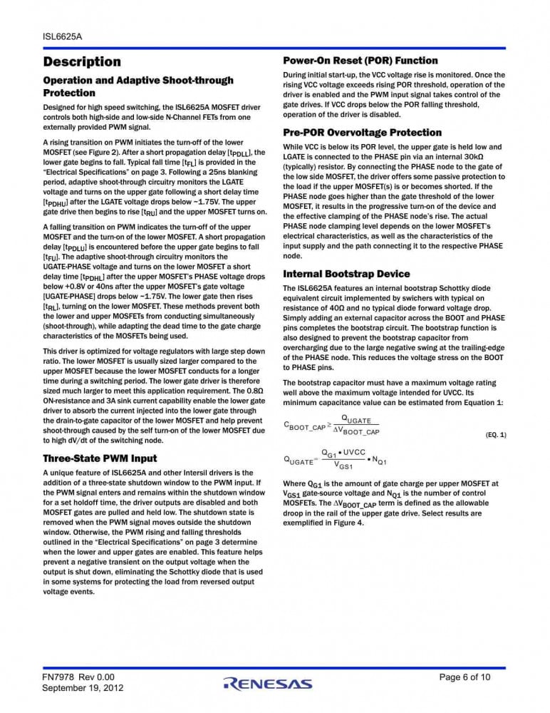 ISL6625A datasheet page 6