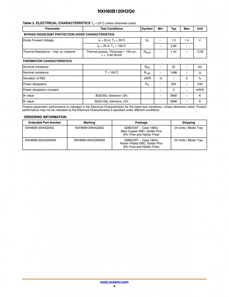 NXH80B120H2Q0SG datasheet page 4
