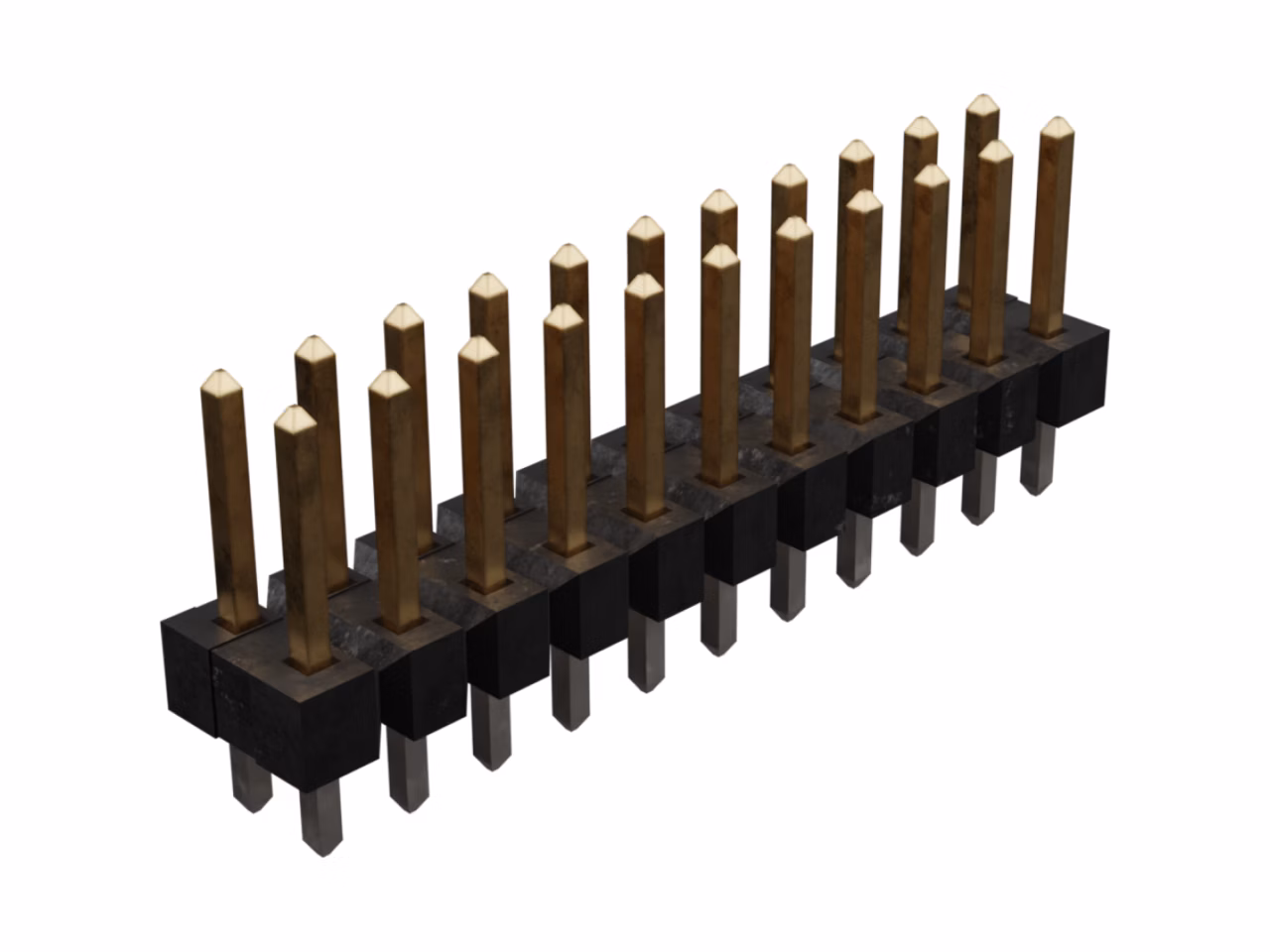 C-Grid Header, 2.54mm Pitch, Through Hole, Dual Row, Vertical, 22 Circuits, 0.38µm Gold (Au) Plating, Tray Packaging, Lead-Free for sale