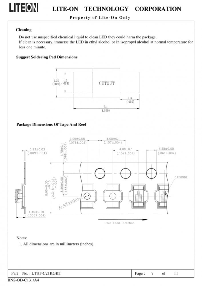 LTST-C21KGKT datasheet page 8