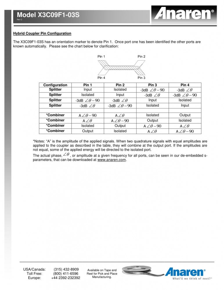 X3C09F1-03S datasheet page 2