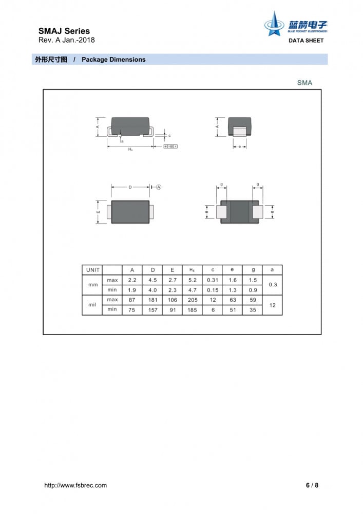 SMAJ200A datasheet page 6