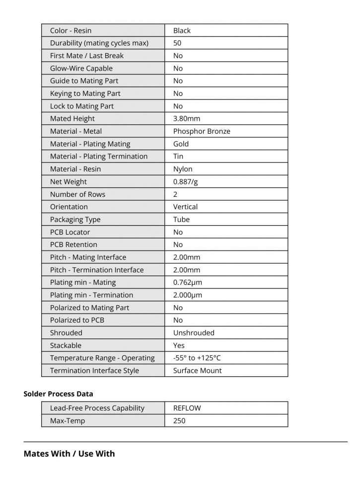 MOLEX 877594015 technical document preview, page 3