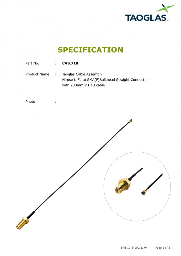 CAB.718 technical document page 1