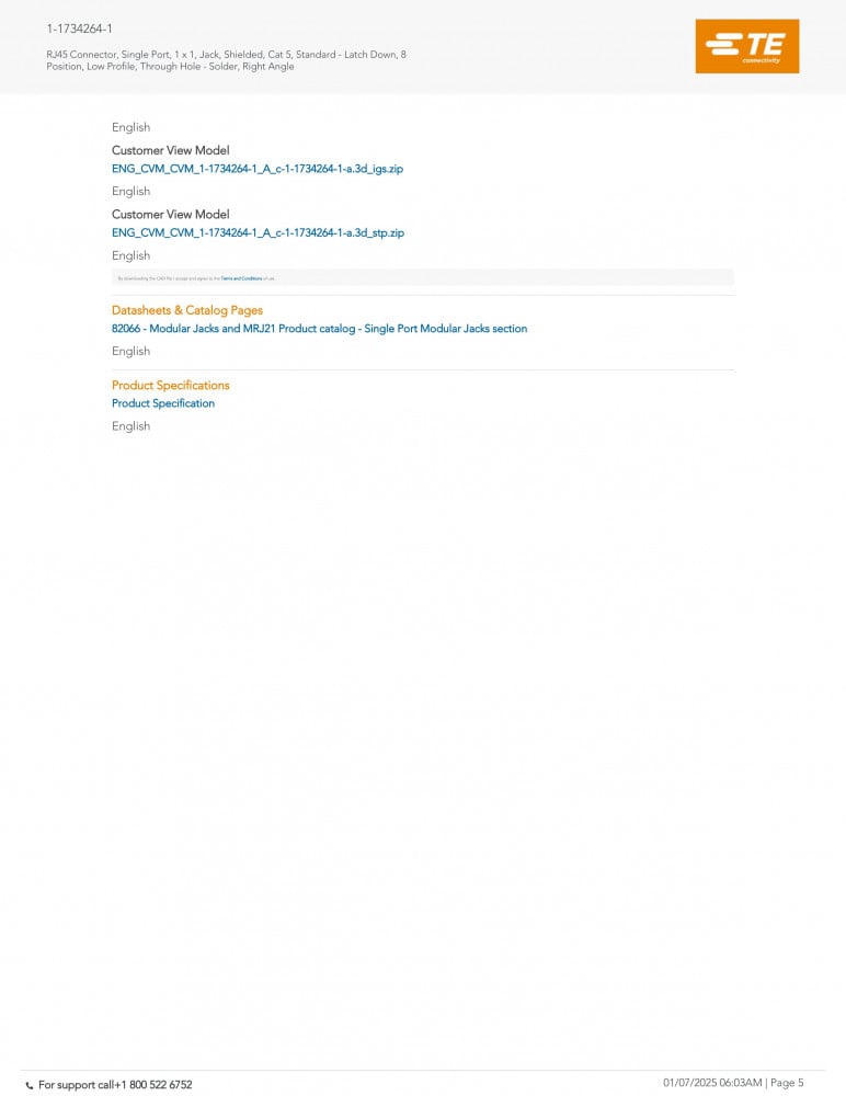 TE Connectivity 1-1734264-1 document page 5