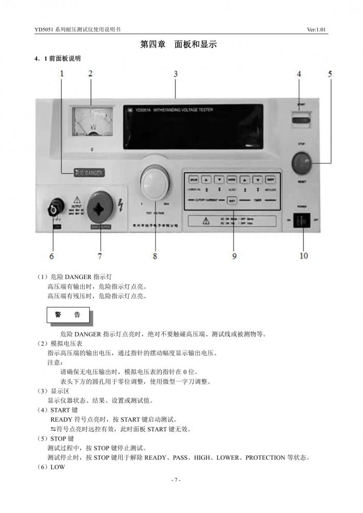 YD5051A manual page 8