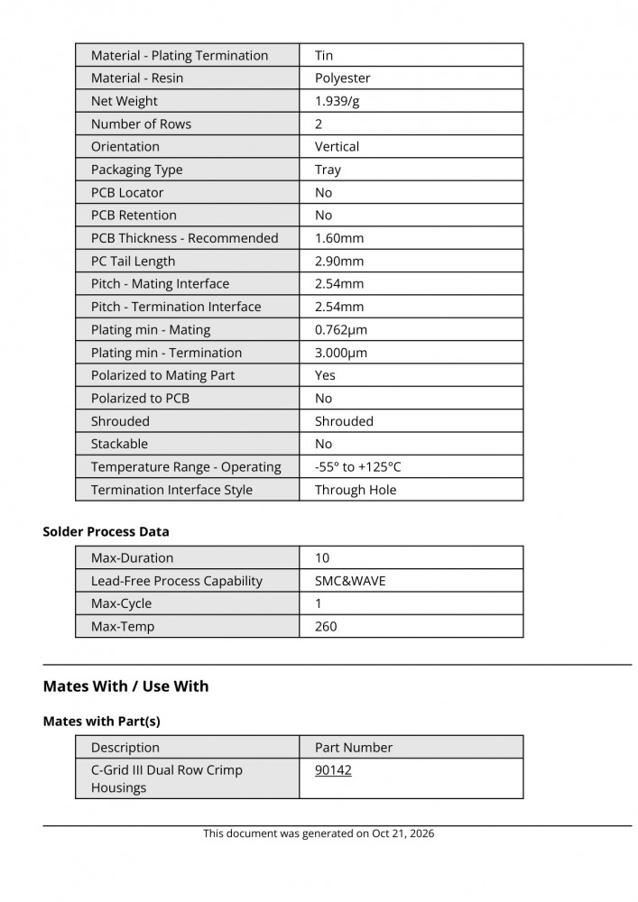 Product documentation image 3 for Molex 918141314