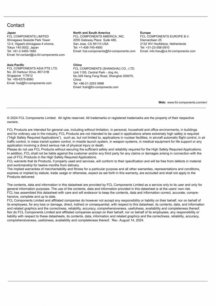 FTR-K2 datasheet page 7