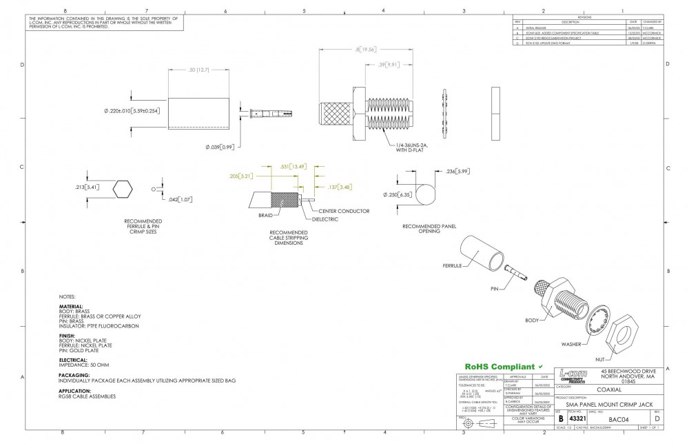 L-com BAC04 technical document preview