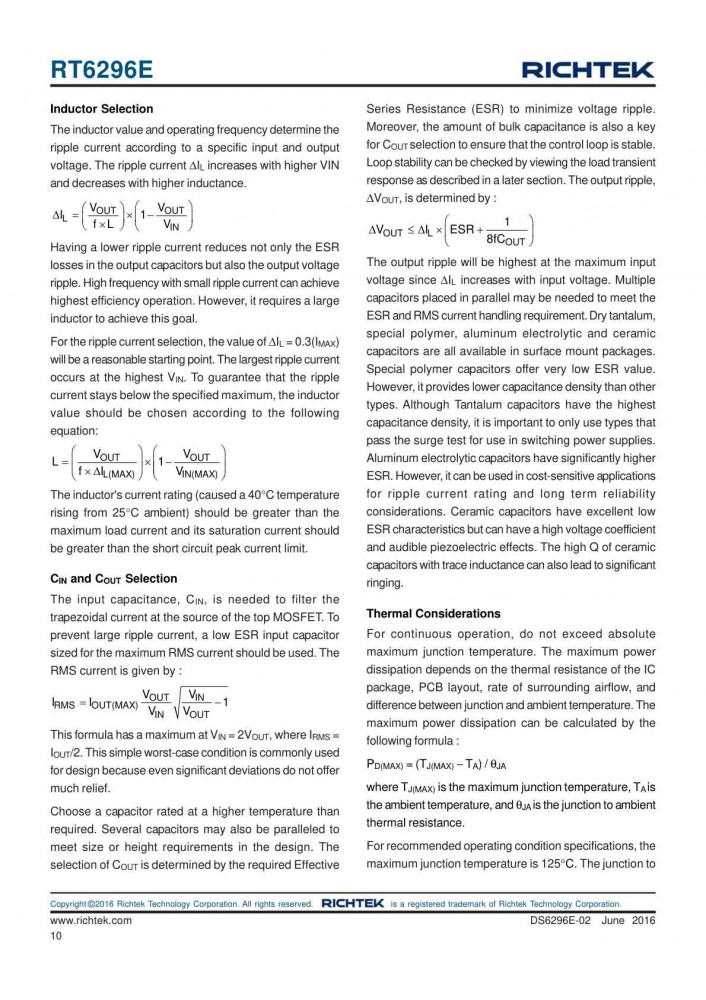 RT6296E datasheet page 10