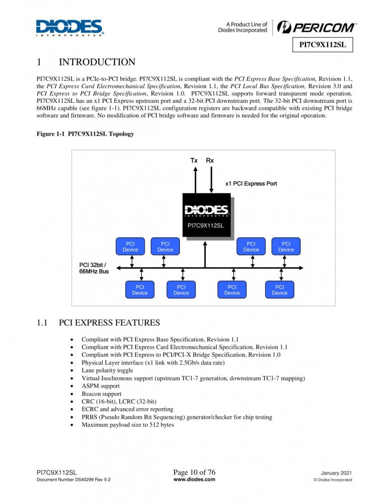 PI7C9X112SL datasheet page 10