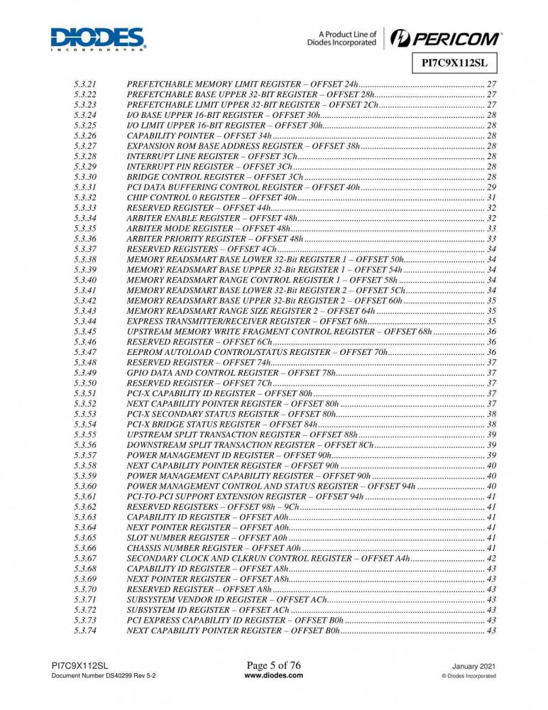 PI7C9X112SL datasheet page 5