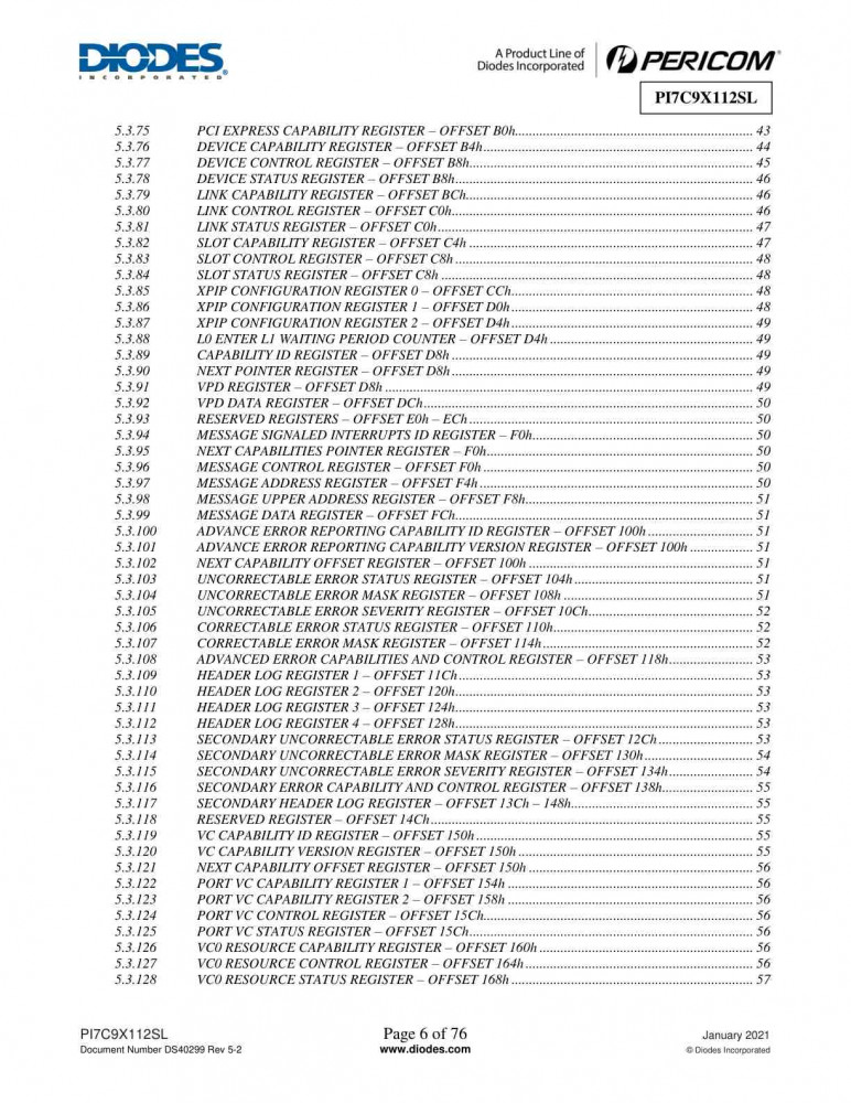 PI7C9X112SL datasheet page 6