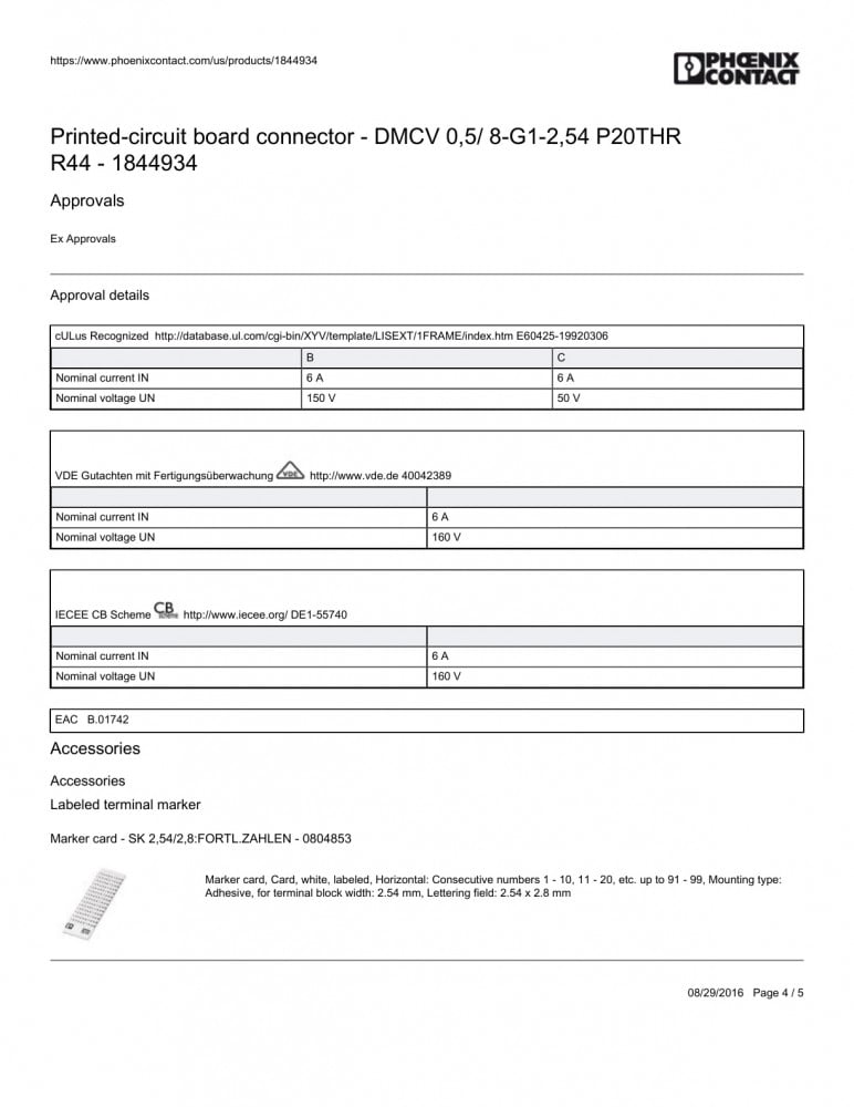 Phoenix Contact 1844934 drilling diagram