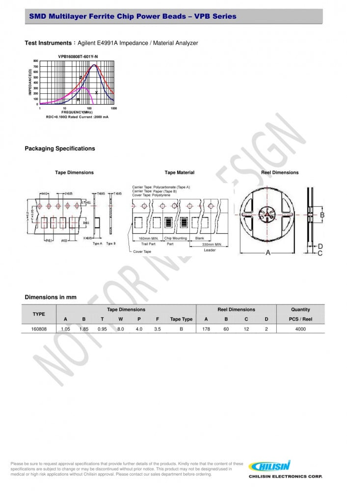 Chilisin VPB series datasheet page 4