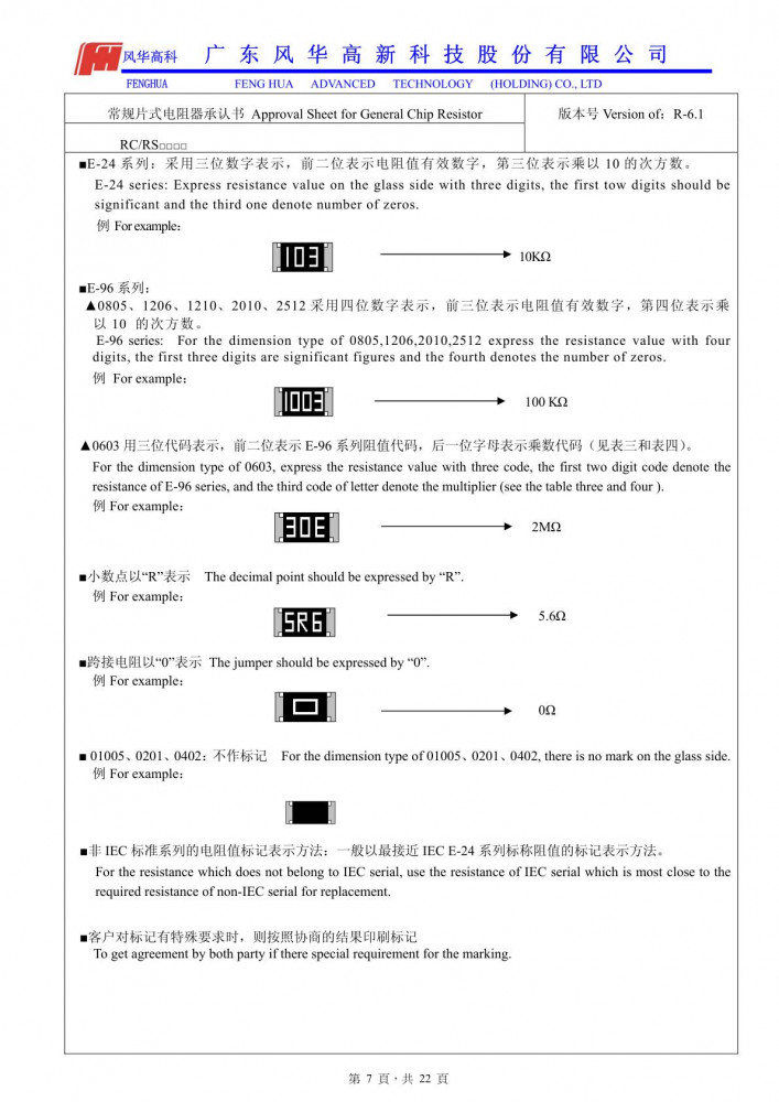 FH resistor approval sheet page 7