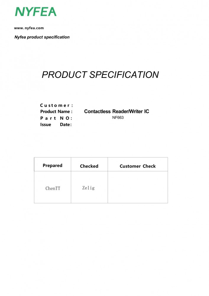 NF663 technical document page 1