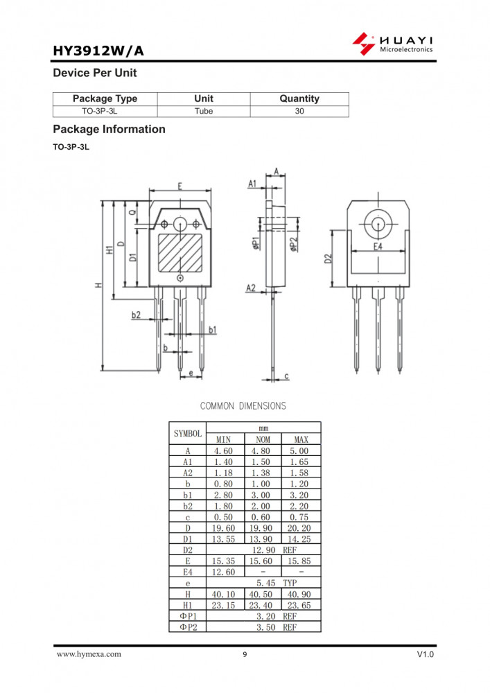 HY3912W datasheet page 9