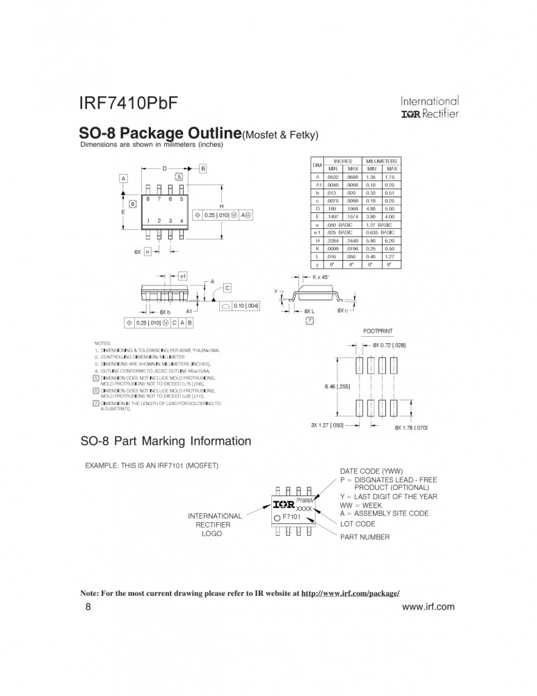 IRF7410TRPBF datasheet page 8