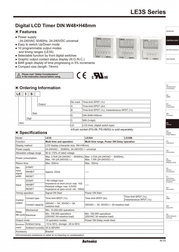 LE3S Series technical document page 1